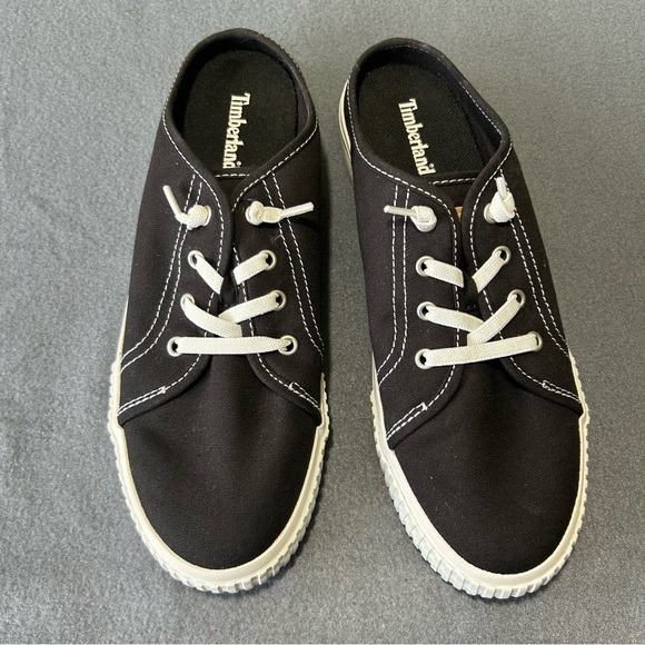 Timberland | Shoes | Timberland Black And White Mules With Textured ...